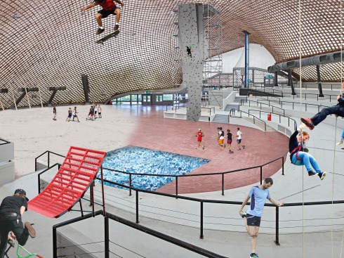 BAUWELT - Fünf Szenarien für die Multihalle in Mannheim